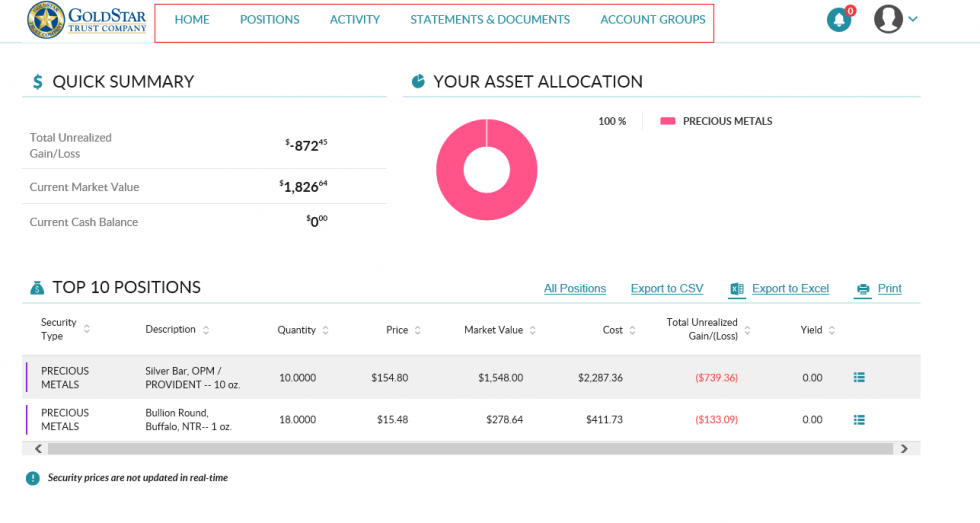 Online System FAQs - GoldStar Trust